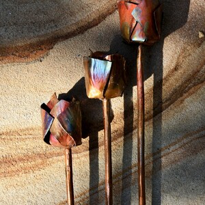 Copper Tulips, Set of Three Hand Made Eternal Flowers - Etsy