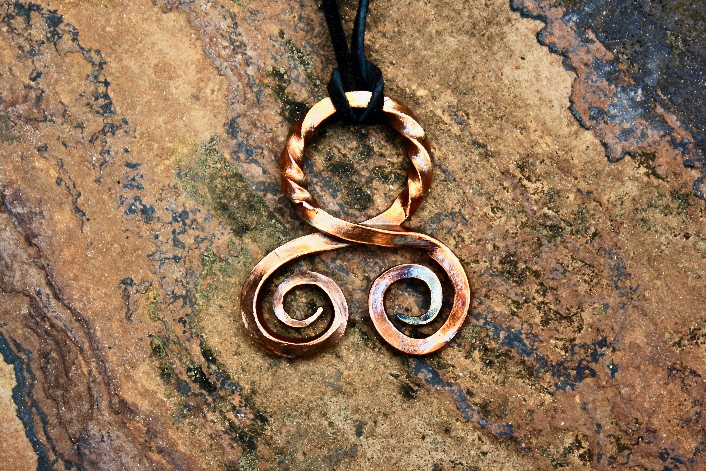 Copper Troll Cross Pendant Norse Viking Protection Amulet | Etsy