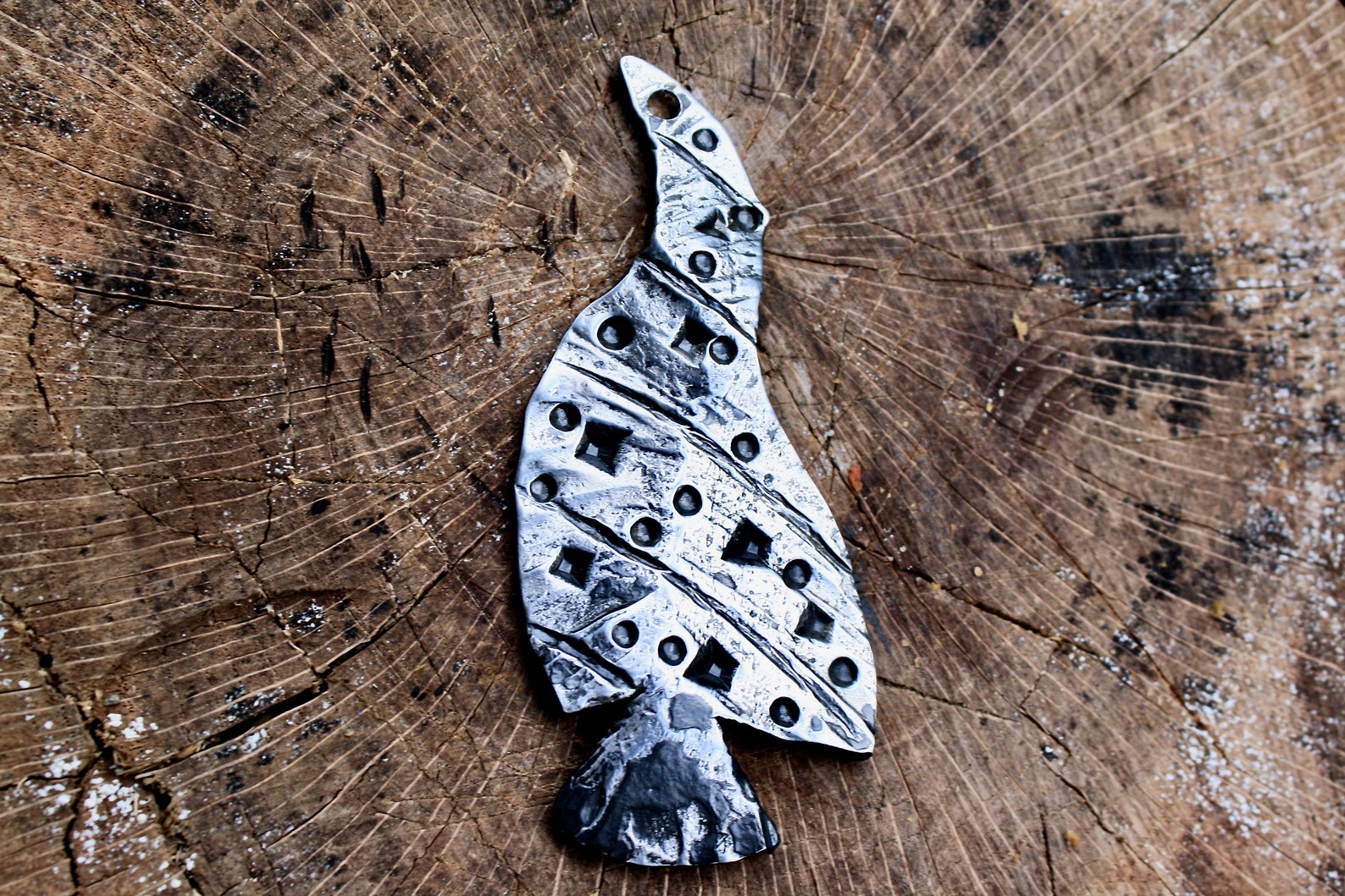 Hand Forged Christmas Tree Ornament - Etsy