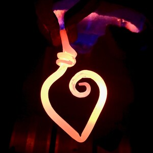 Abstract Iron Heart Pendant - Etsy