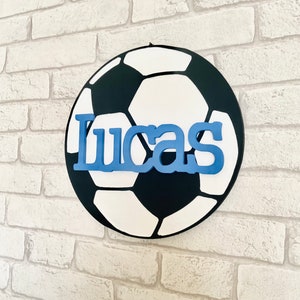 Personalised Wall/ Door Sign Football Shaped Name Sign - Etsy