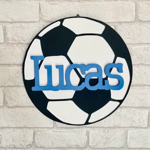 Personalised Wall/ Door Sign Football Shaped Name Sign - Etsy