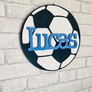 Personalised Wall/ Door Sign Football Shaped Name Sign - Etsy