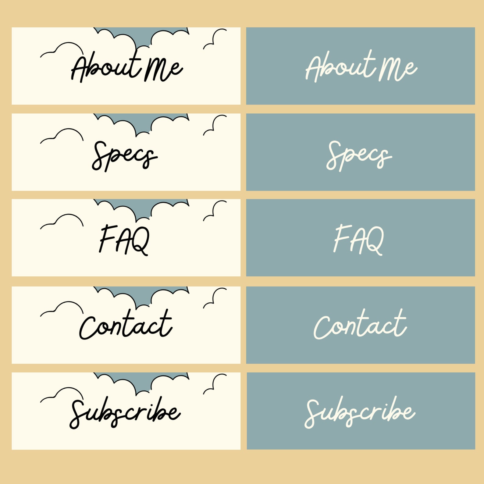 24 Twitch Streaming Panels With Customizable and Premade Minimalist ...