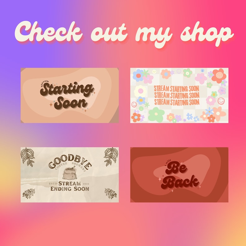 8 Twitch Stream Scenes, Animated and Static, Starting Soon, Be Right ...