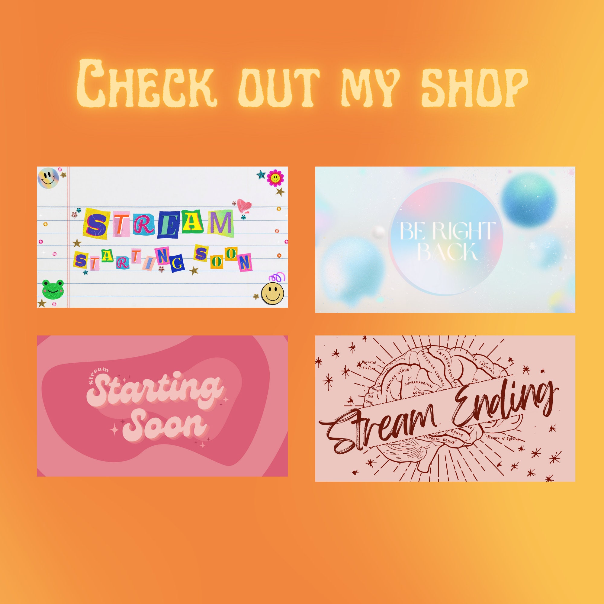 8 Twitch Stream Scenes, Animated and Static, Starting Soon, Be Right ...