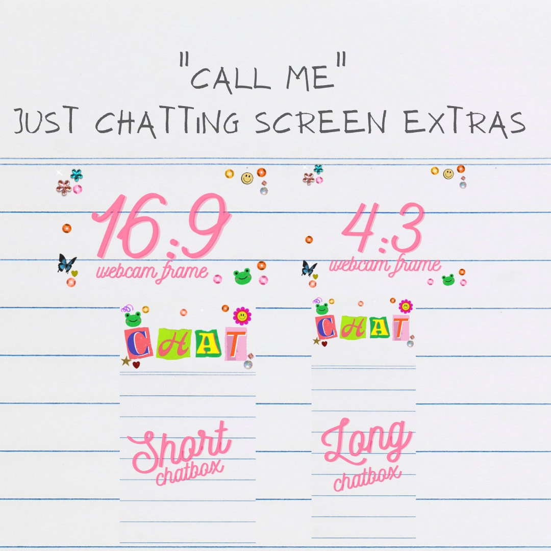 Twitch Stream Overlay Just Chatting Scenes, Animated and Static, Chat ...