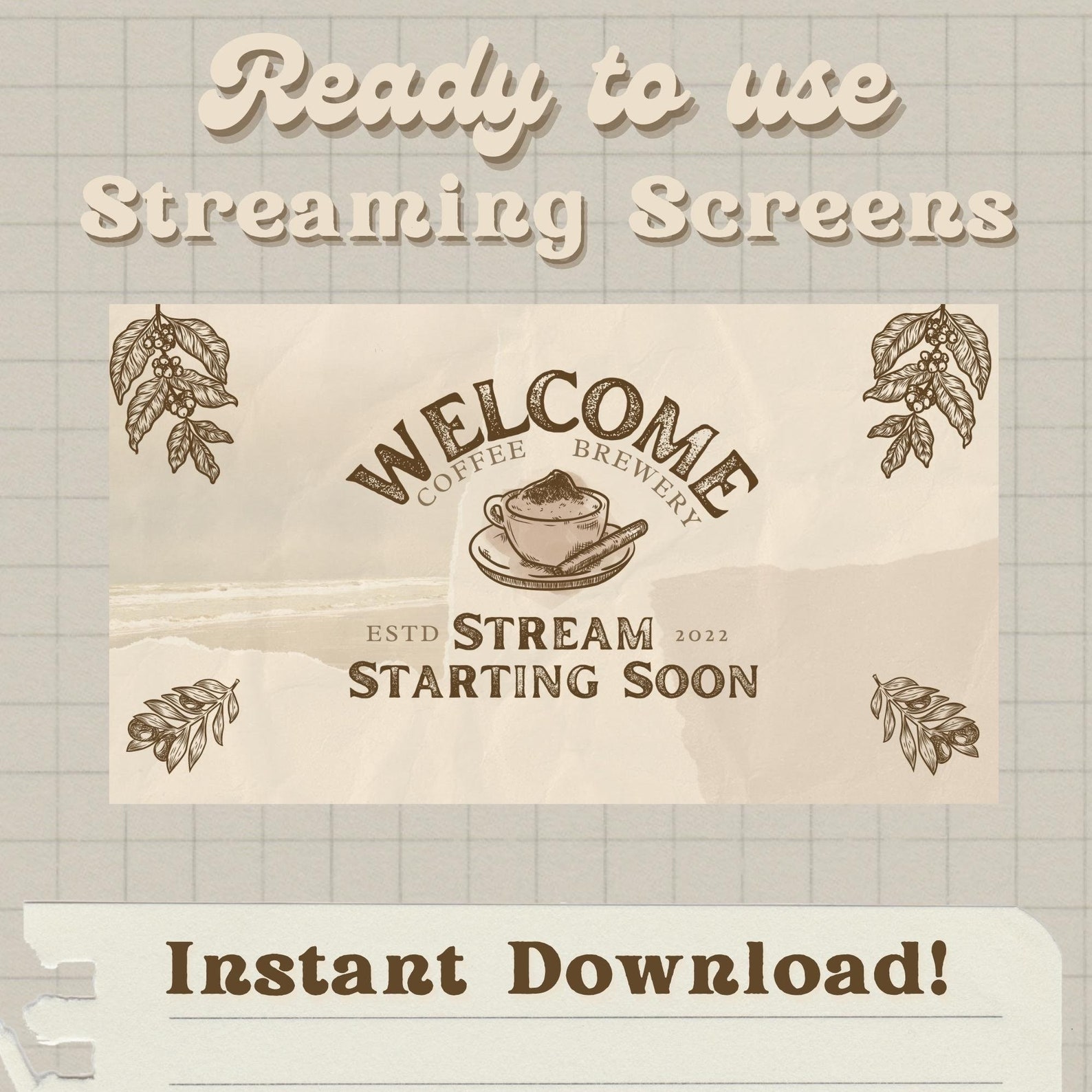 8 Twitch Stream Scenes, Animated and Static, Starting Soon, Be Right ...