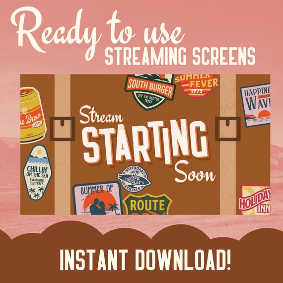 8 Twitch Stream Scenes Animated and Static Overlay Starting - Etsy