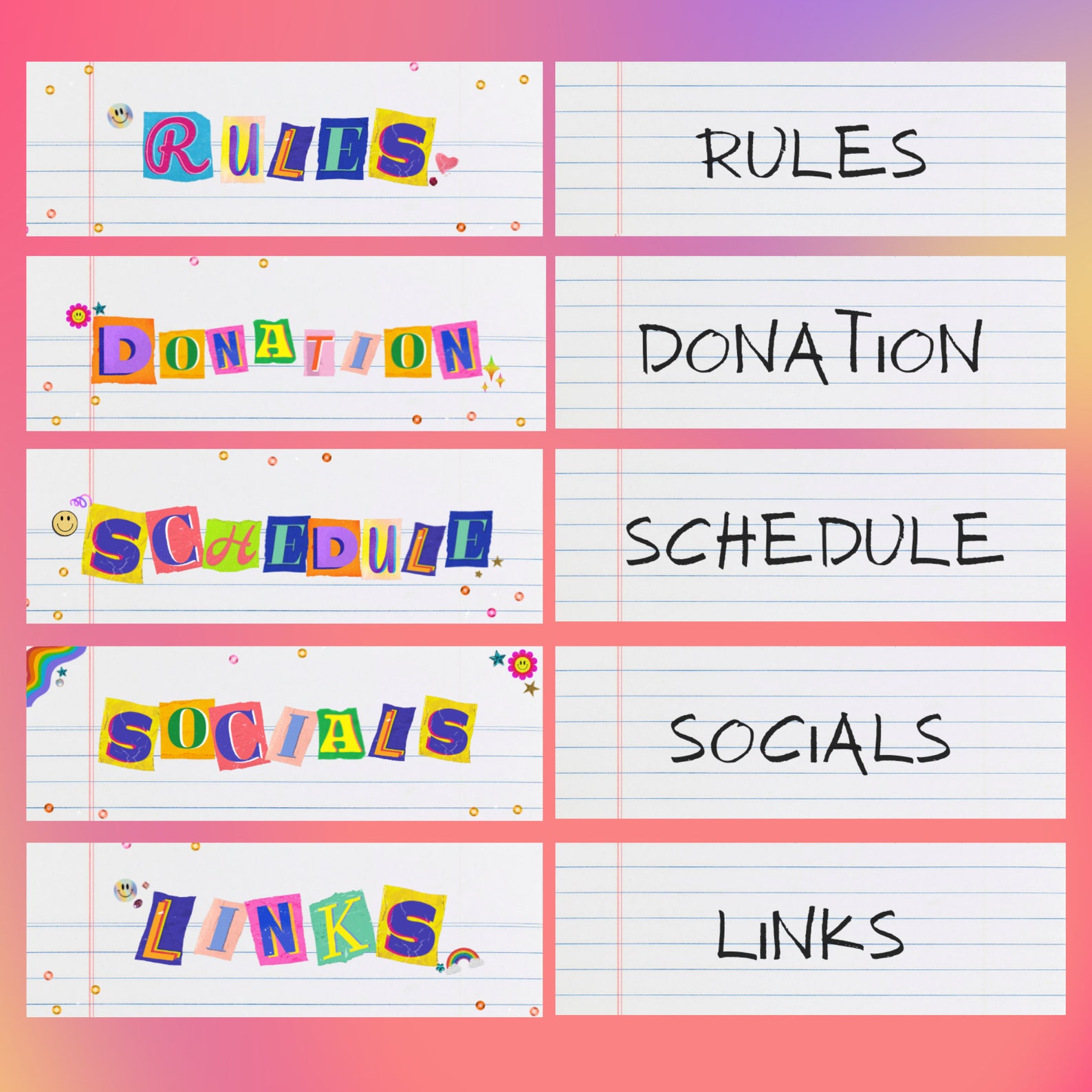 24 Twitch Streaming Panels With Customizable and Premade Trendy Twitch ...