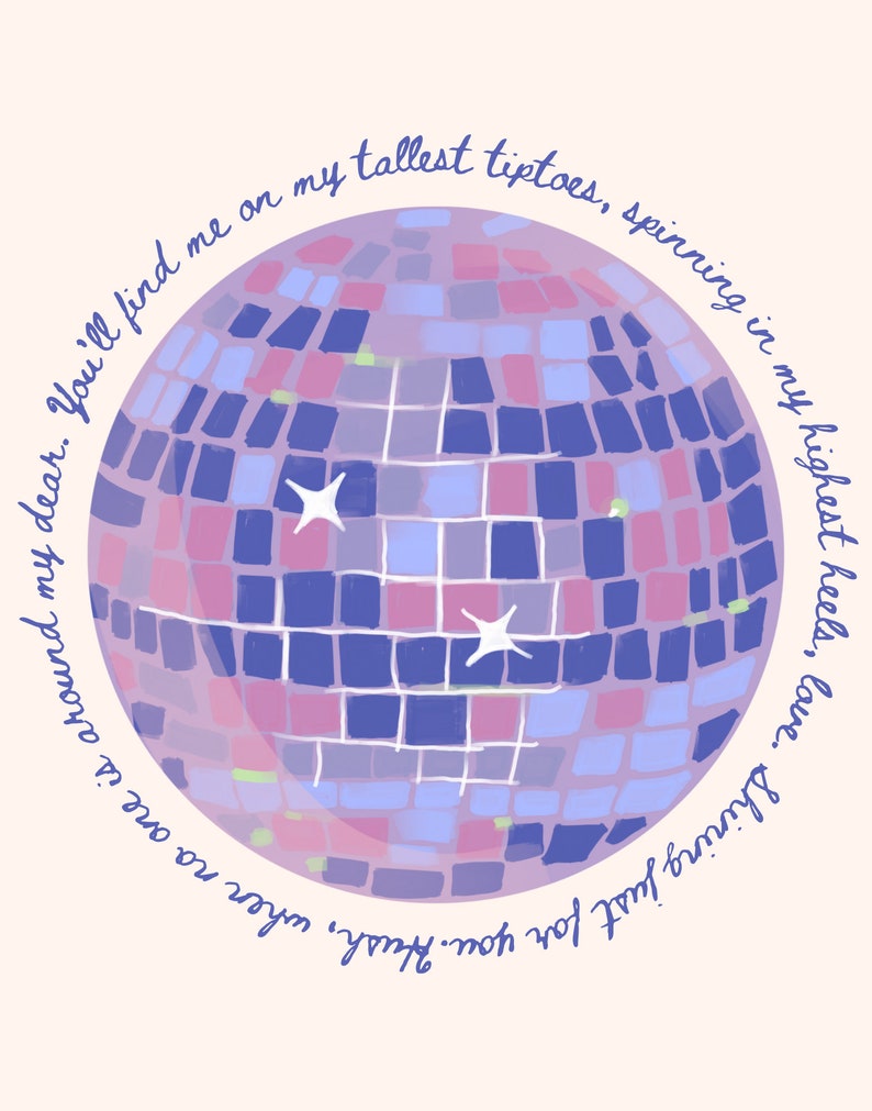 Mirrorball Printable Wall Art, Taylor Swift Themed, Instant Digital ...