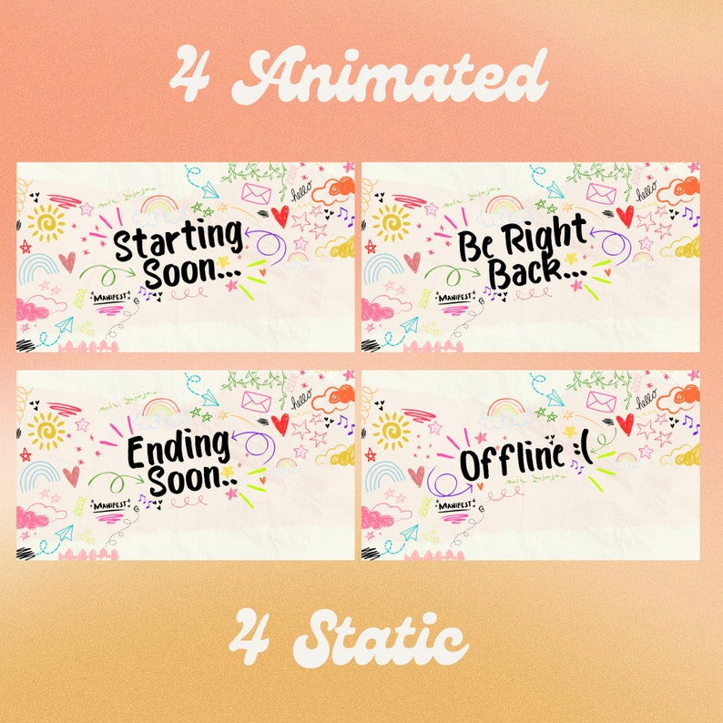 8 Twitch Stream Scenes, Animated and Static, Starting Soon, Be Right ...