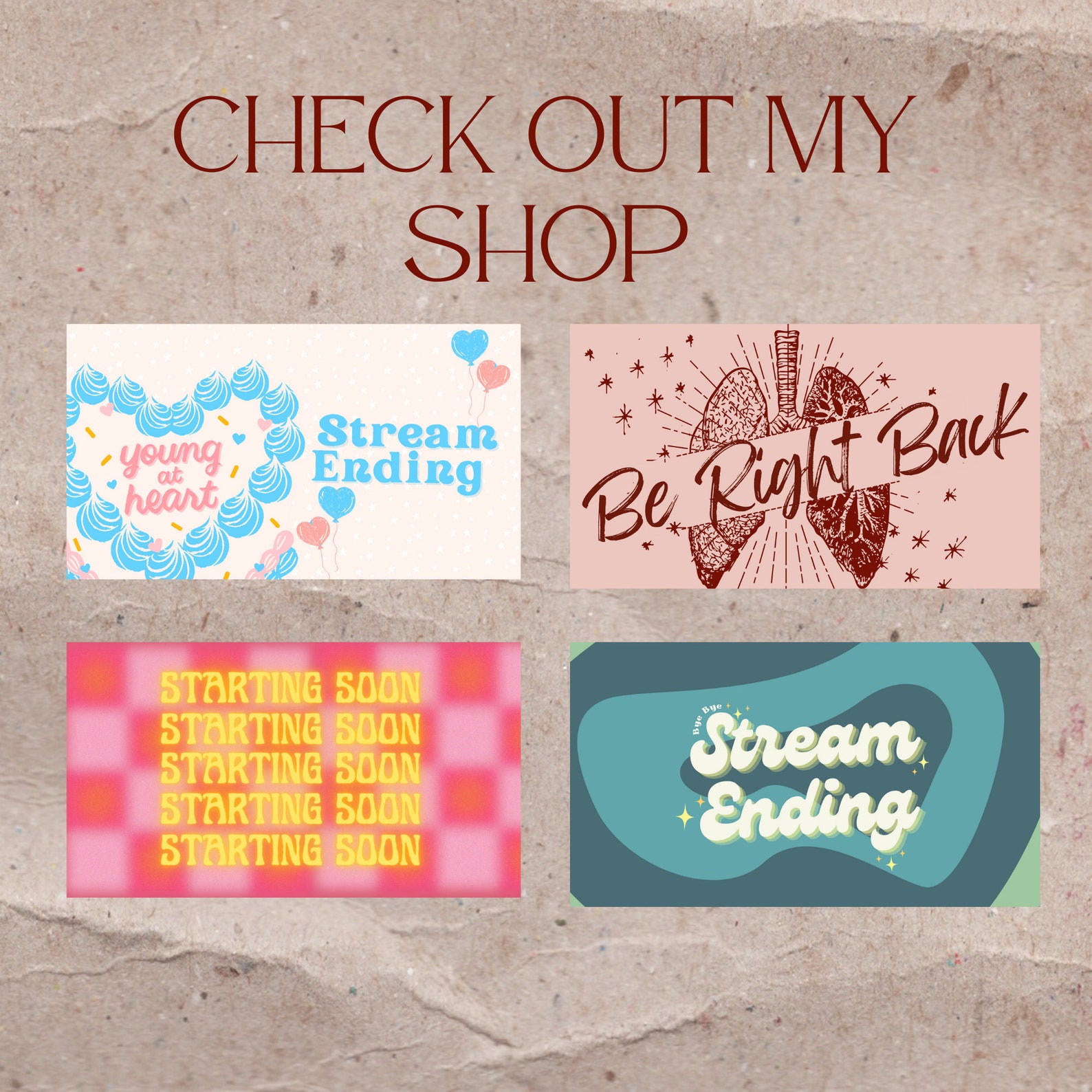 8 Twitch Stream Scenes, Animated and Static Overlay, Starting Soon, Be ...