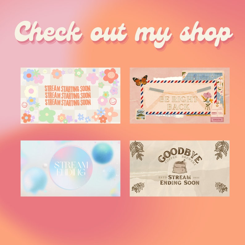 8 Twitch Stream Scenes, Animated and Static, Starting Soon, Be Right ...