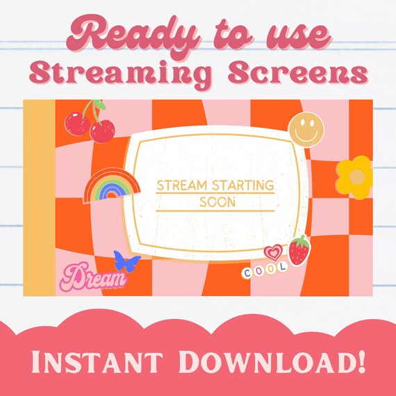 8 Twitch Stream Scenes Animated and Static Overlay Starting - Etsy