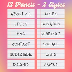 24 Twitch Streaming Panels With Customizable and Premade Trendy Twitch ...