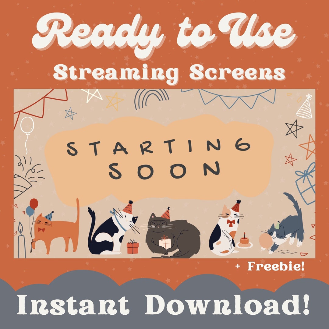 8 Twitch Stream Scenes, Animated and Static Overlay, Starting Soon, Be ...
