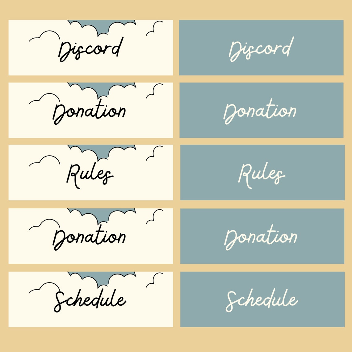 24 Twitch Streaming Panels With Customizable and Premade Minimalist ...