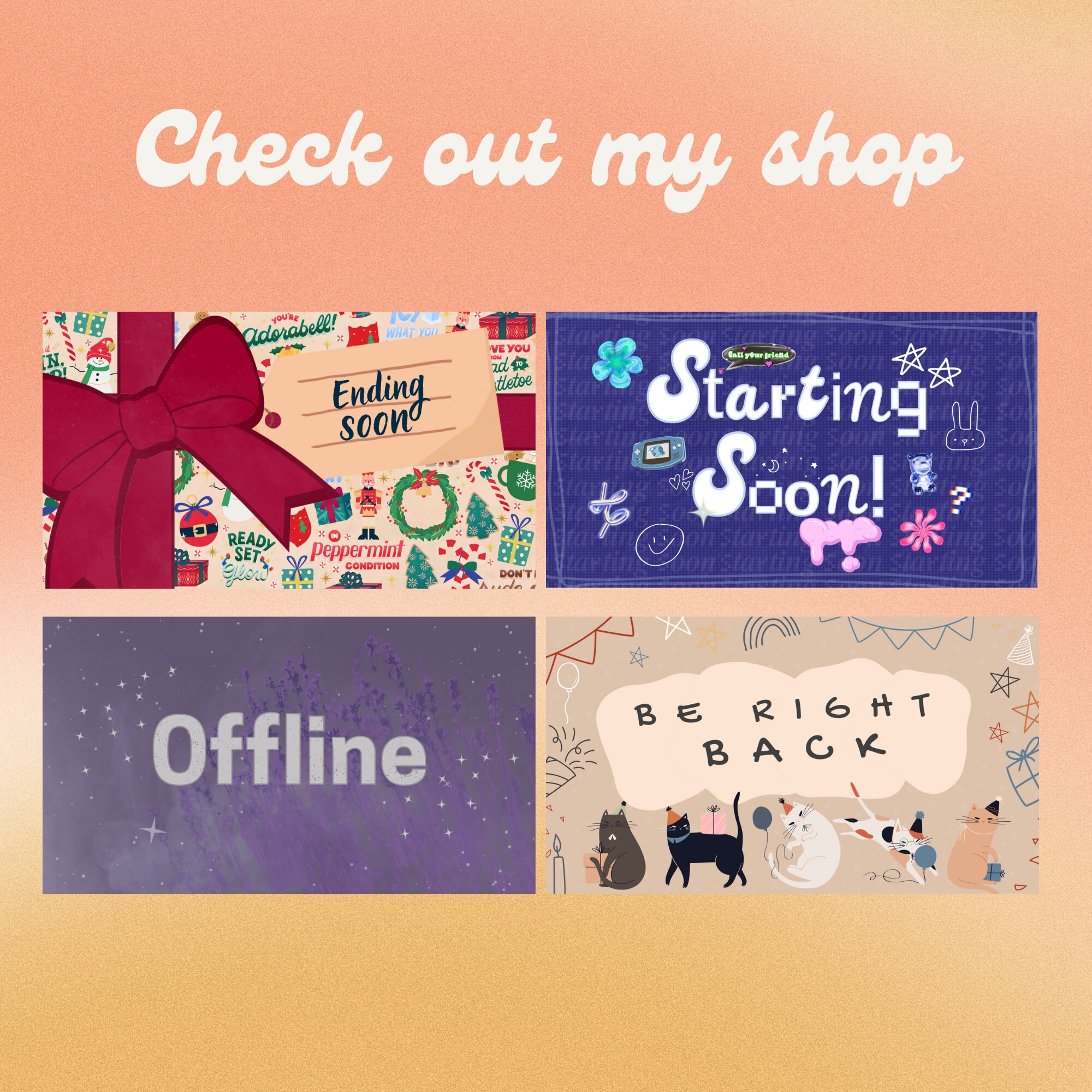 8 Twitch Stream Scenes, Animated and Static, Starting Soon, Be Right ...