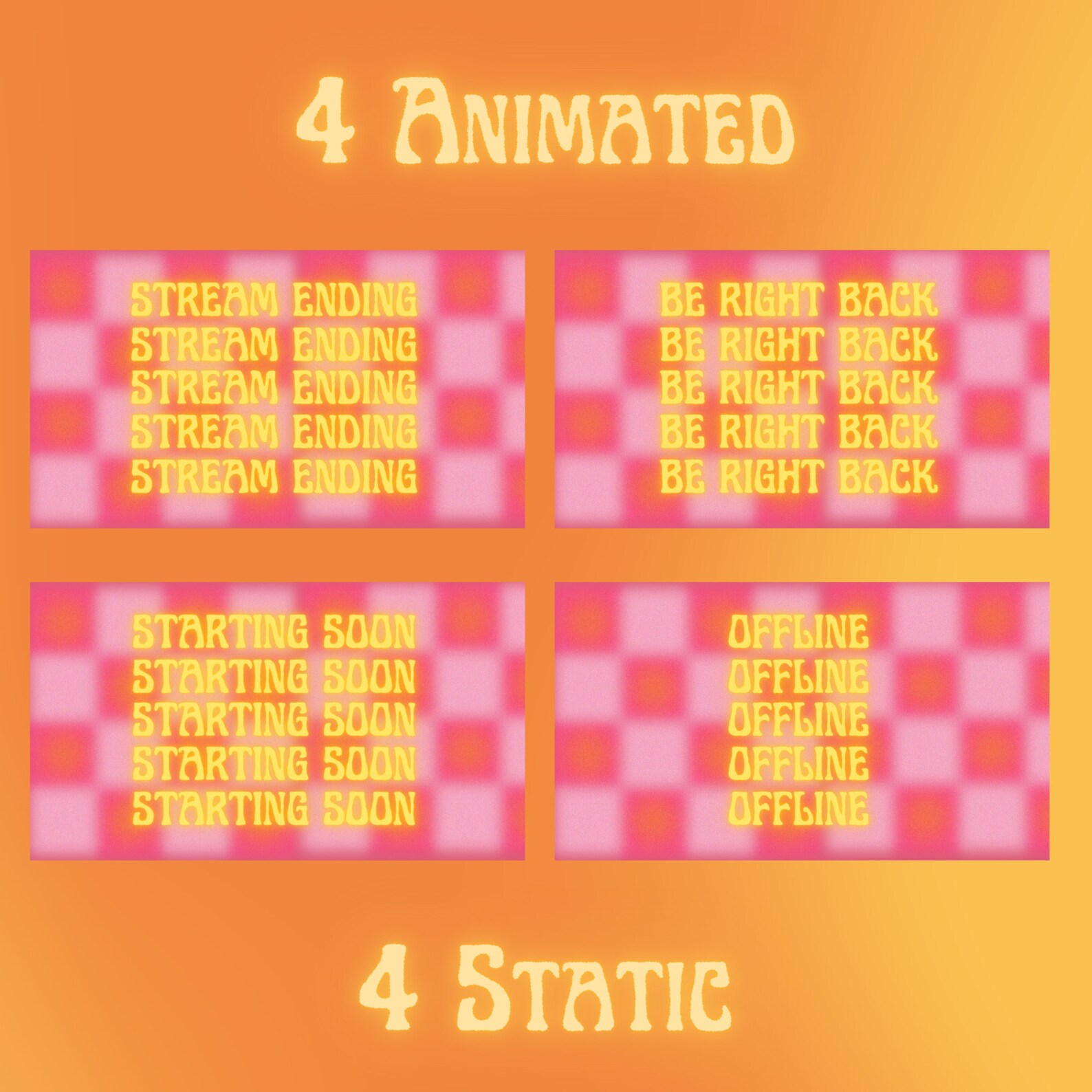 8 Twitch Stream Scenes, Animated and Static, Starting Soon, Be Right ...