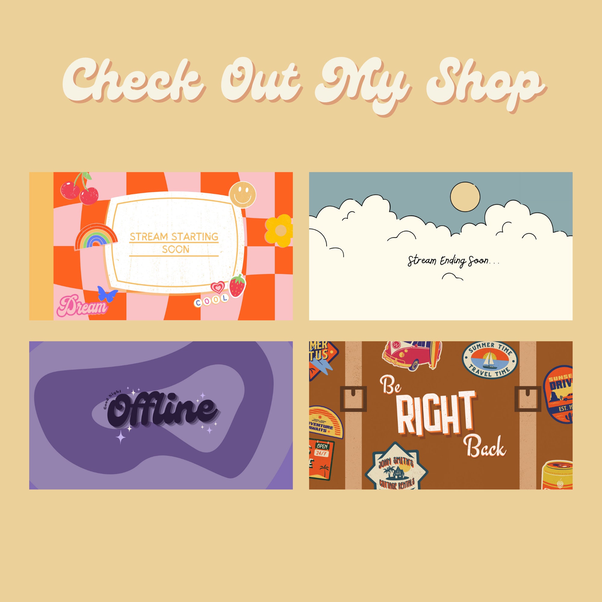 24 Twitch Streaming Panels With Customizable and Premade - Etsy