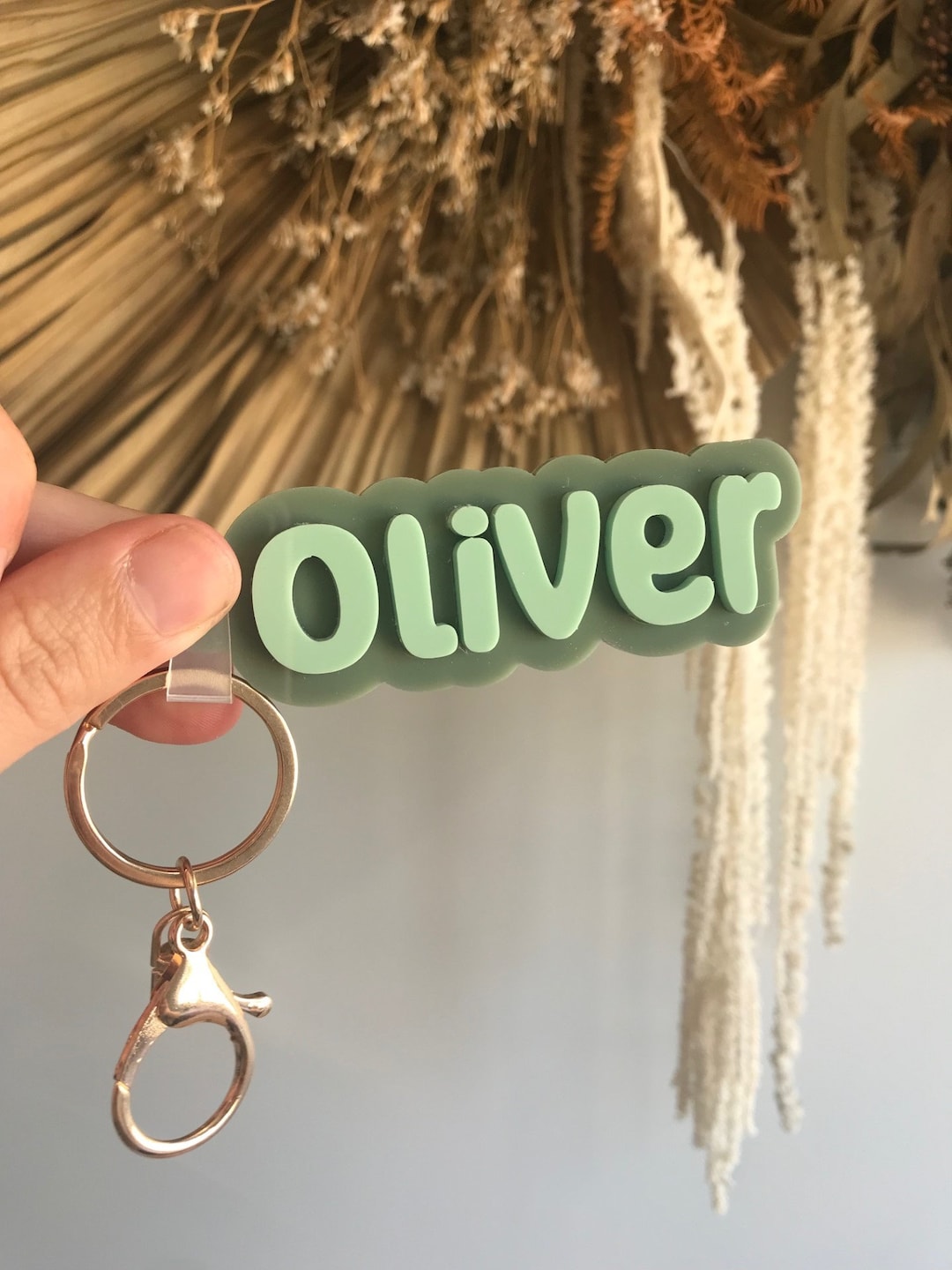 Personalised Acrylic Name Keyring Style 1 - Etsy Australia