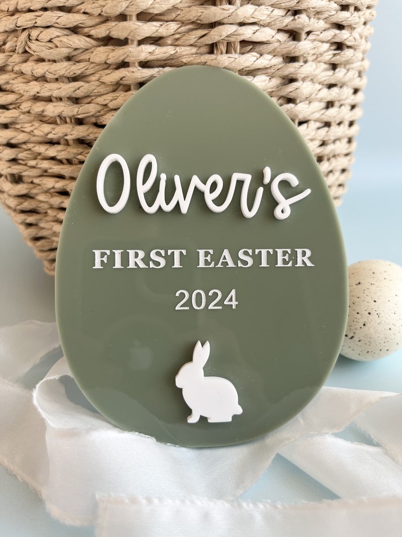 Personalised My First Easter Plaque - Etsy Australia