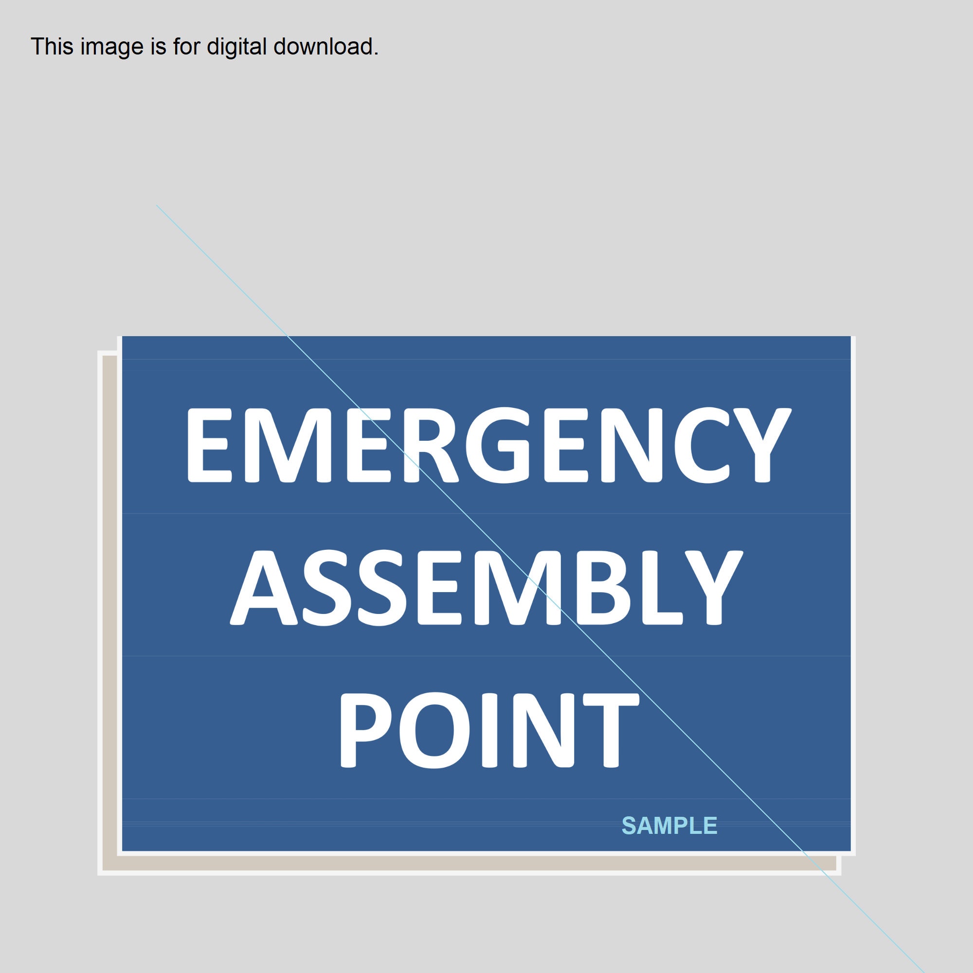 Poster / Sign EMERGENCY ASSEMBLY POINT / Print Ready File / A5, A4, A3 ...