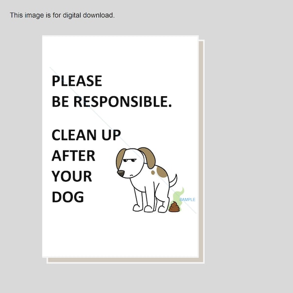 Please Clean After Your Dog Sign - Etsy