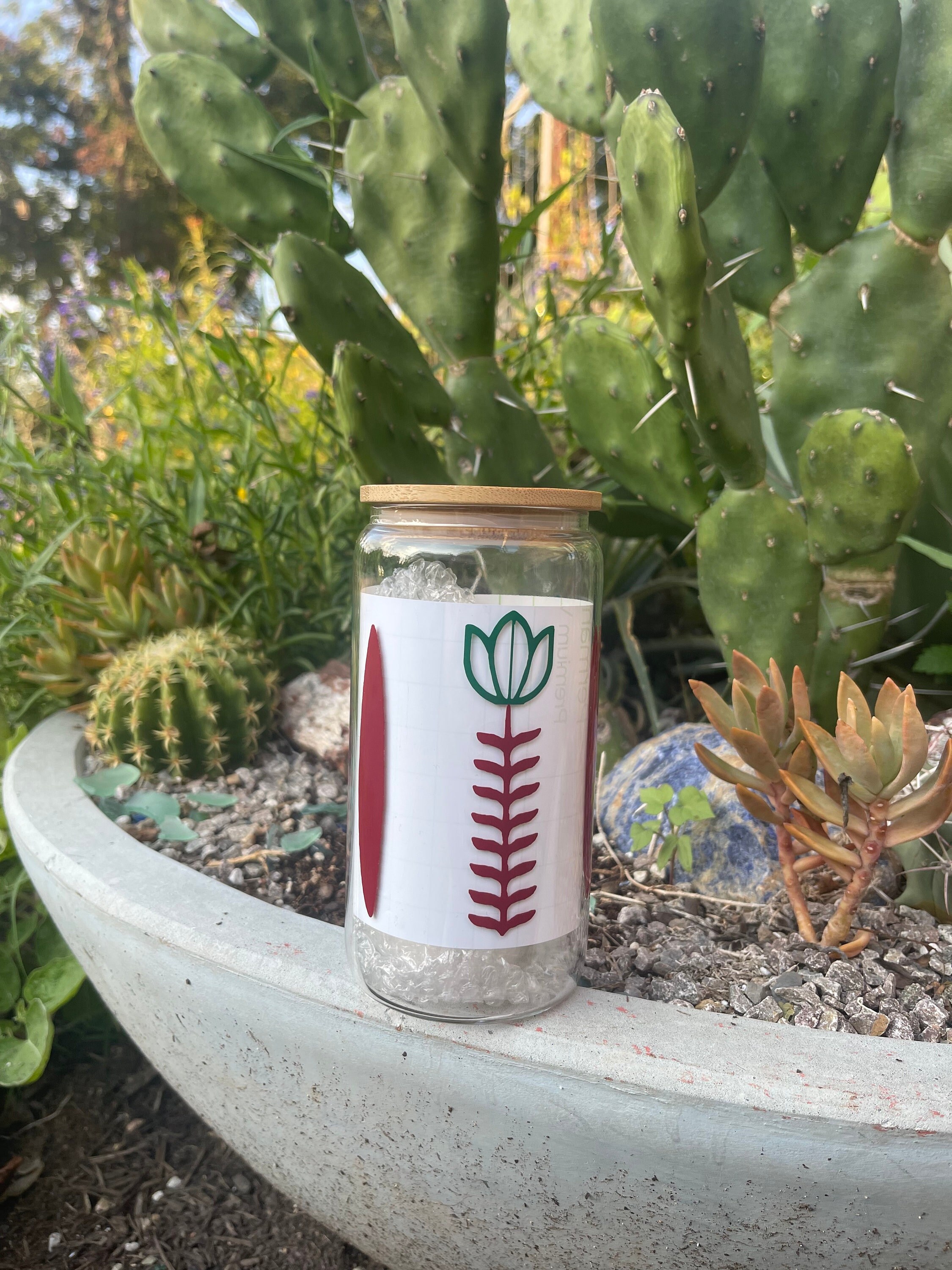Finjan Arabic Coffee Cup Inspired Glass Cup With Lid & Straw - Etsy Israel