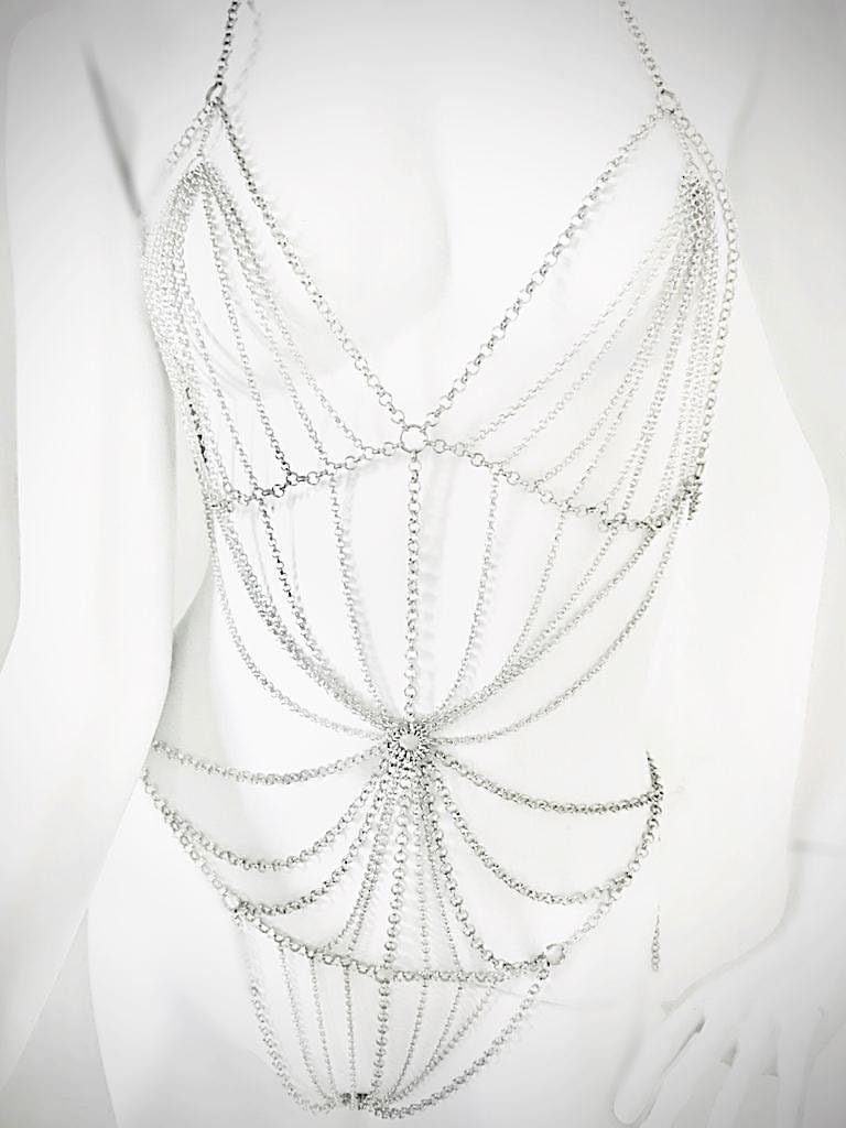 Full Body Chain Jewelry Intimate Lingerie Unisex Metal - Etsy Singapore