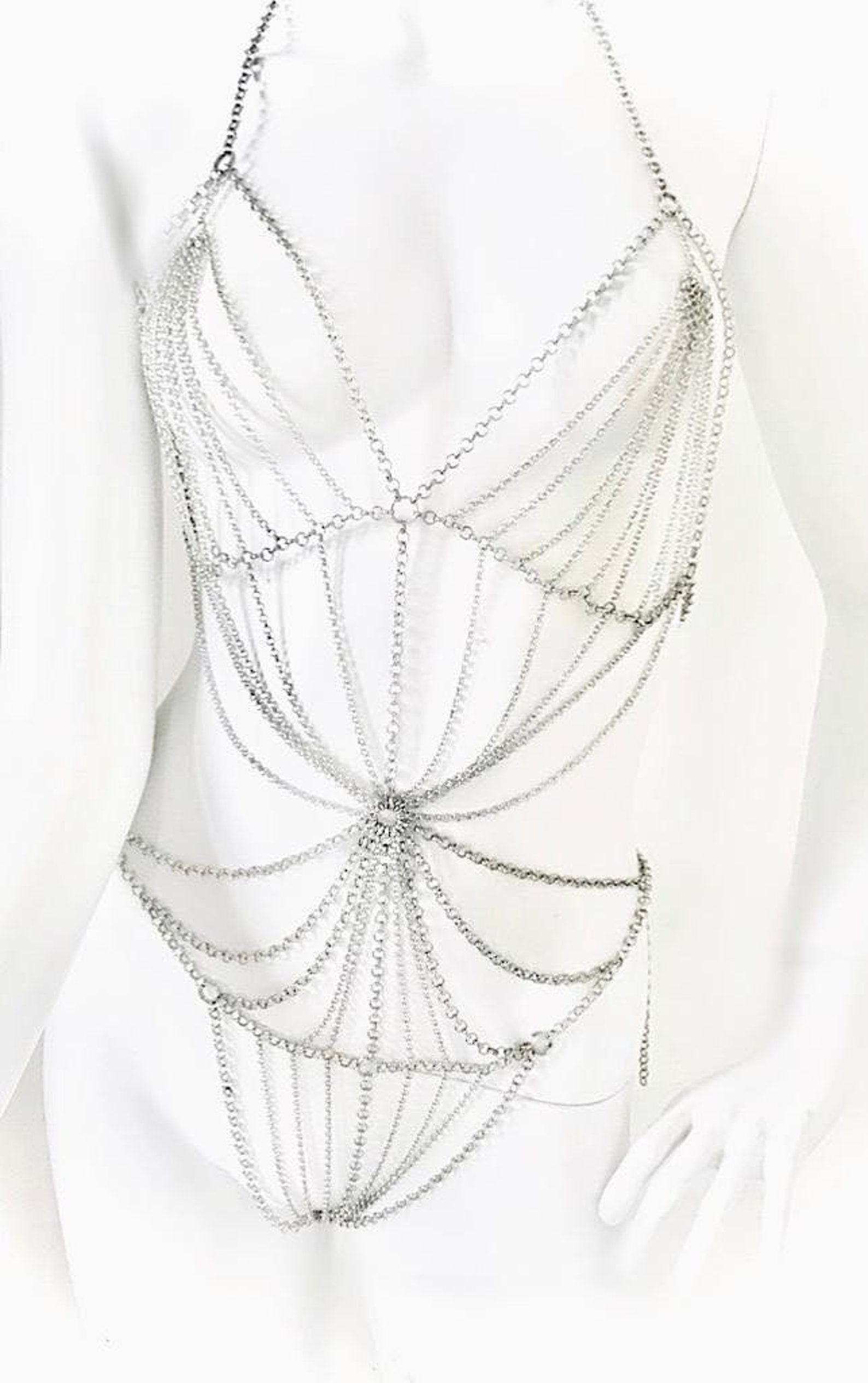 Full Body Chain Jewelry Intimate Lingerie Unisex Metal Etsy