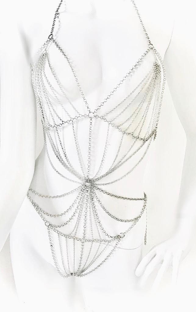 Full body chain jewelry intimate lingerie unisex chain | Etsy