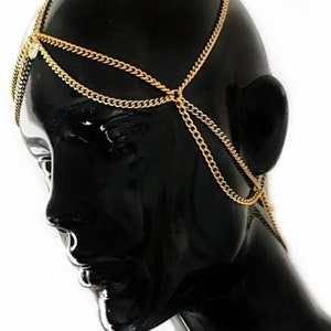 Golden Head Chain Head Dress Hairdresser Hair Jewelry in - Etsy