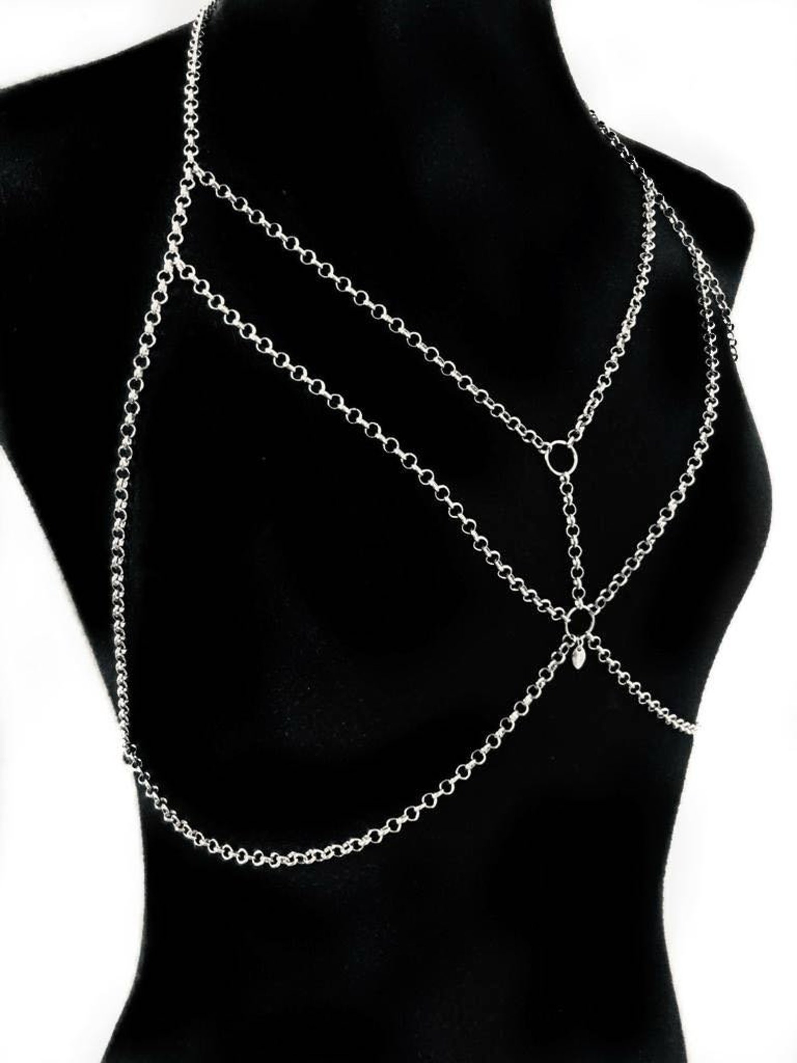 Timeless Silver/bronze Body Chain – Festival & Rave Sensual Piece - Etsy