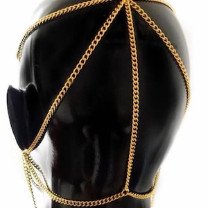 Golden Head Chain Head Dress Hairdresser Hair Jewelry in - Etsy