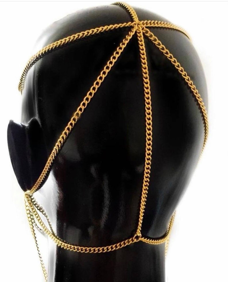 Golden Head Chain Head Dress Hairdresser Hair Jewelry in | Etsy