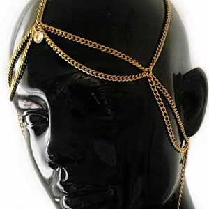 Golden Head Chain Head Dress Hairdresser Hair Jewelry in - Etsy