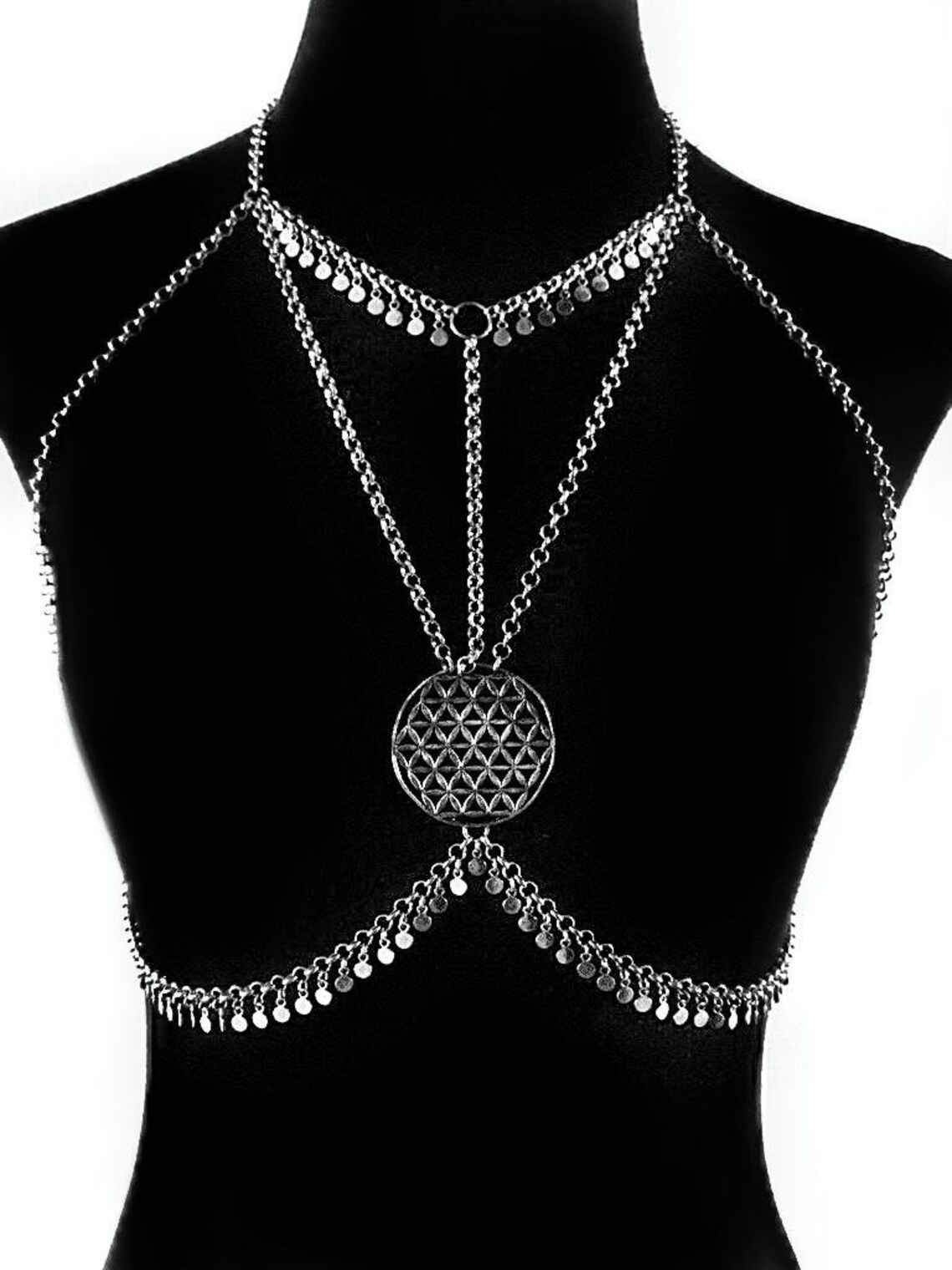 Spiritual Body Jewelry With Flower of Life Intimate Metal - Etsy Hong Kong