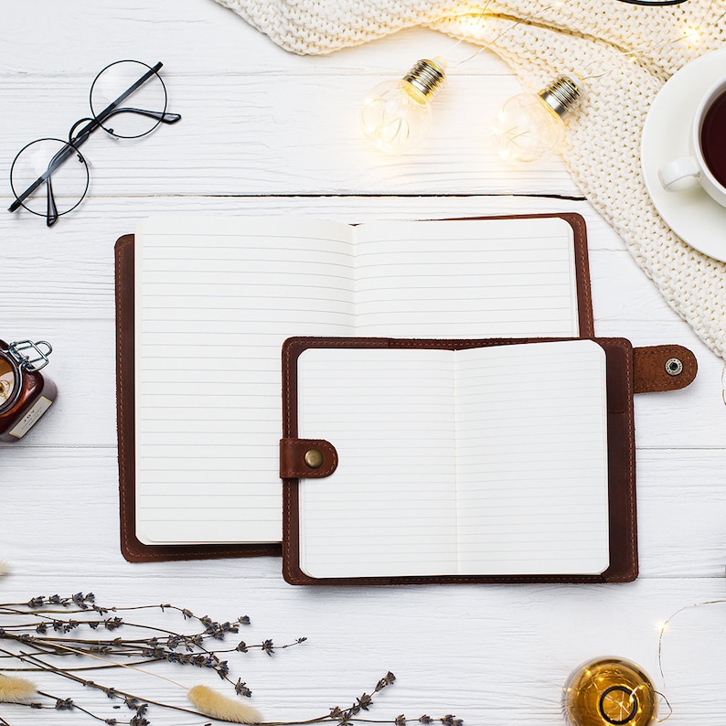 Leather Journal for Men, Personalized Notebook, Valentines Day Gift for ...