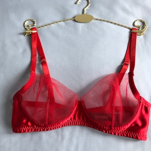 Hot Red Silk Bra by Josephine Lingerie NY. - Etsy