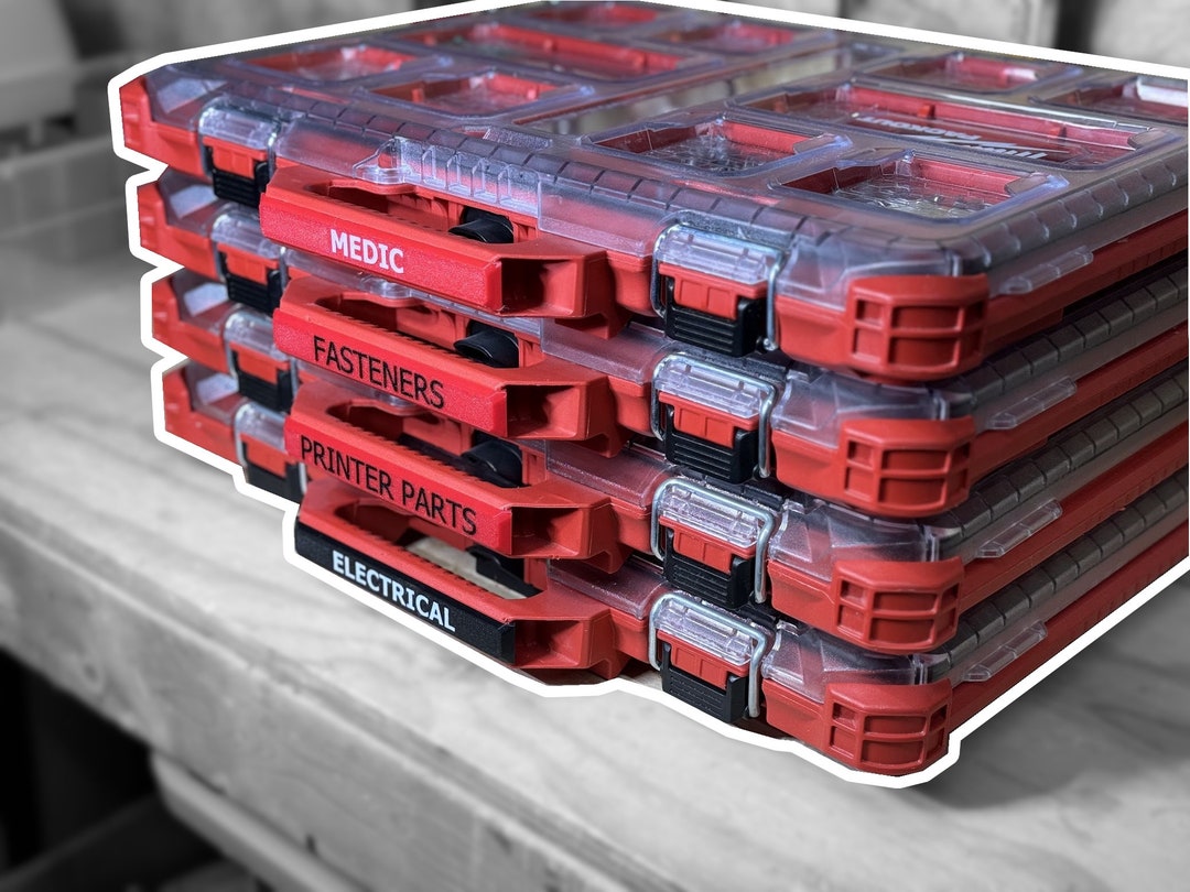 Custom Label Handle for Milwaukee PACKOUT 11 compartment Low profile Organizer Milwaukee PACKOUT Accessories Etsy