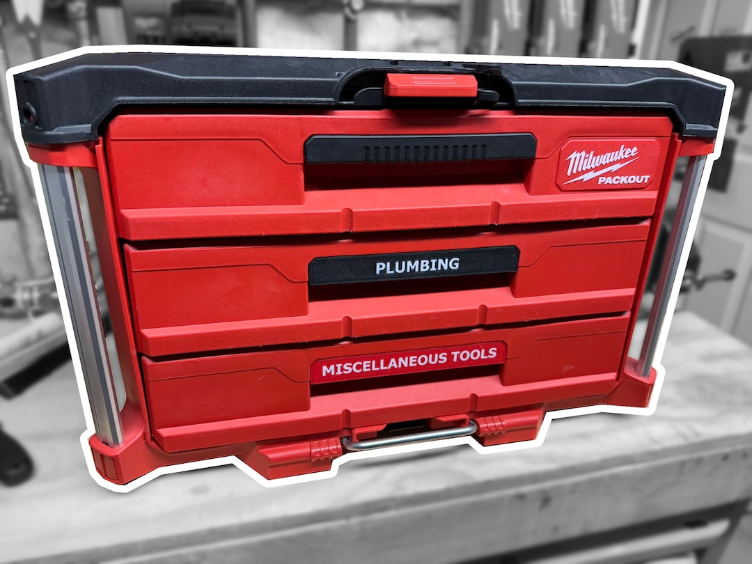 Custom Label Handle | Regular Size | for Milwaukee PACKOUT Drawer Tool ...