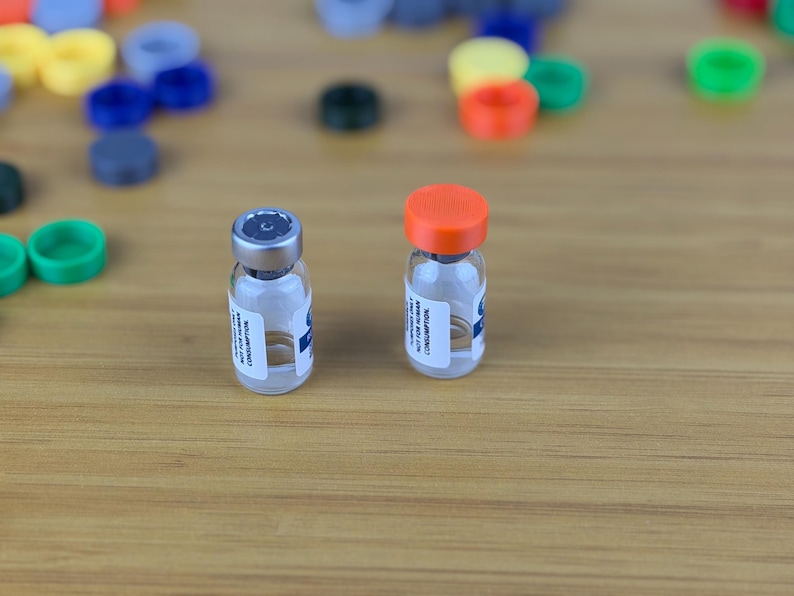 Color Coded Vial Caps - 3ml/10ml Research Vial Covers, 10 Pack - Etsy