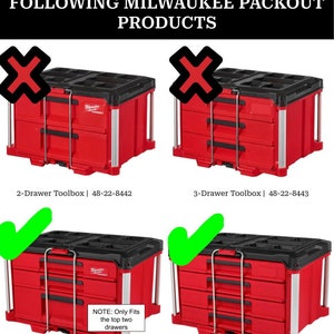 Custom Milwaukee PACKOUT Drawer Handle Label: Tool Box Organizer - Etsy