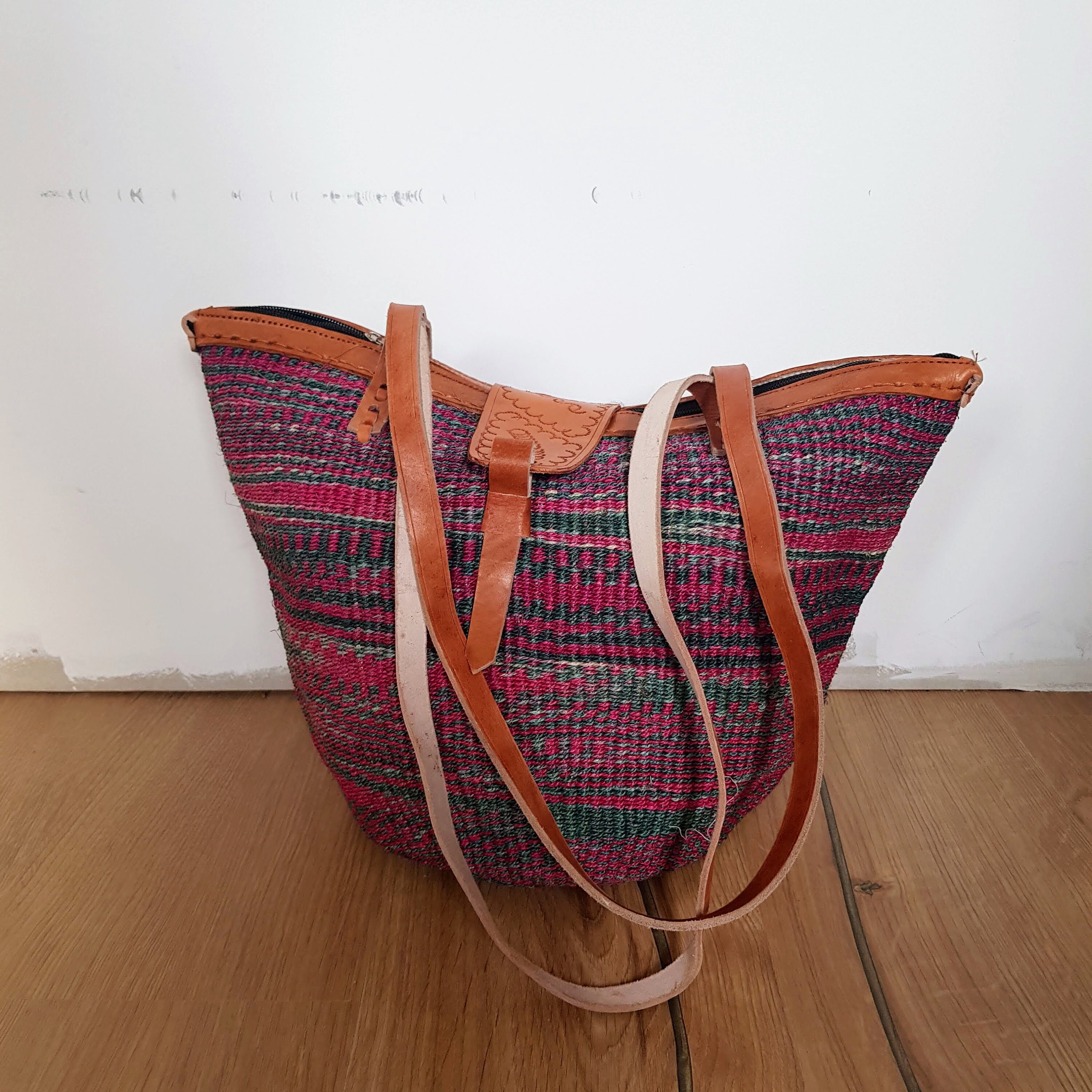 Large Sisal Bag, Woven Bag, Bag, Handmade Bag, Summer Bag, Kiondo ...