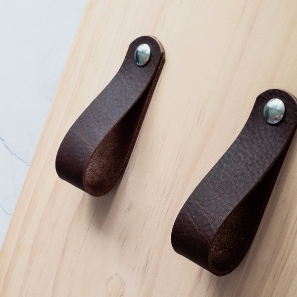 Leather Drawer Pulls - Etsy UK