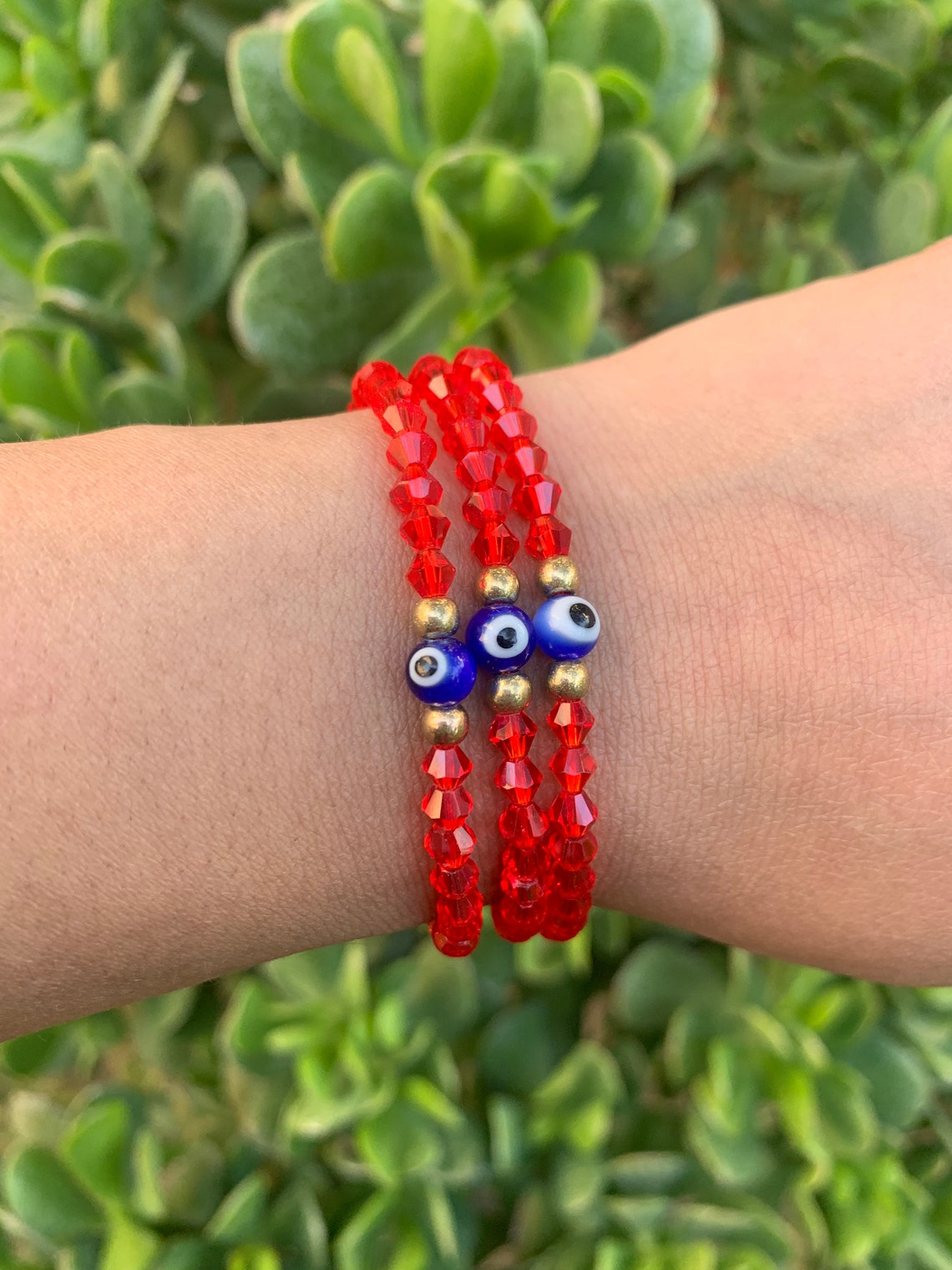 Red Blue Evil Eye Bracelet, Bracelets for Women, Jewelry, Gift, Unique ...