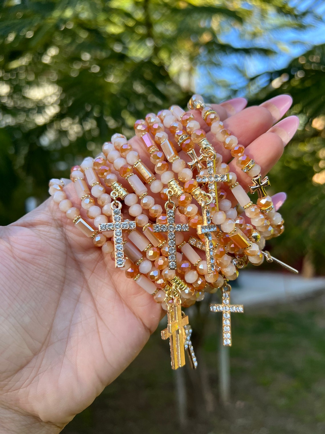 Beaded Cross Protection Bracelet Bracelets for Women - Etsy