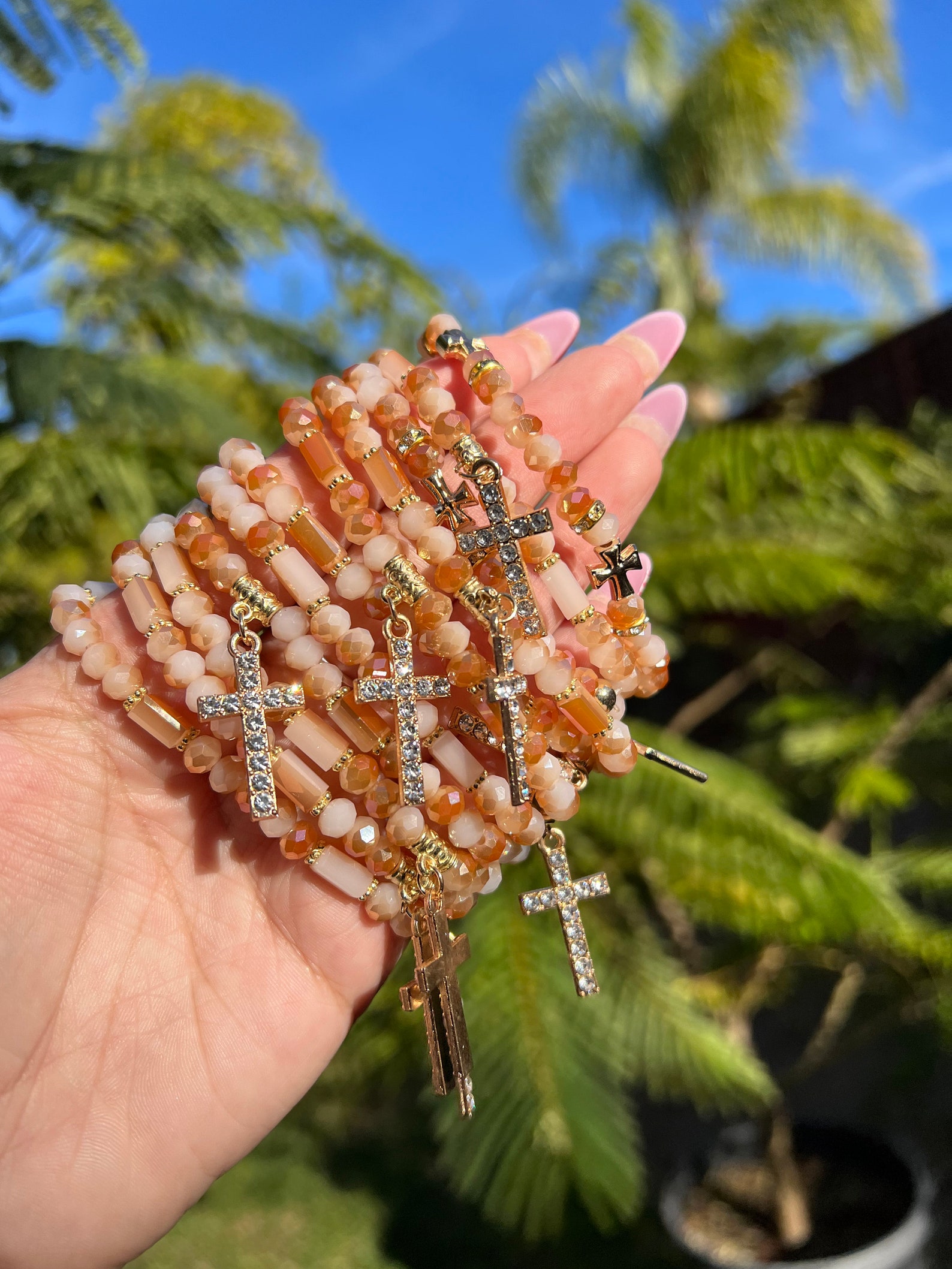 Beaded Cross Protection Bracelet Bracelets for Women - Etsy